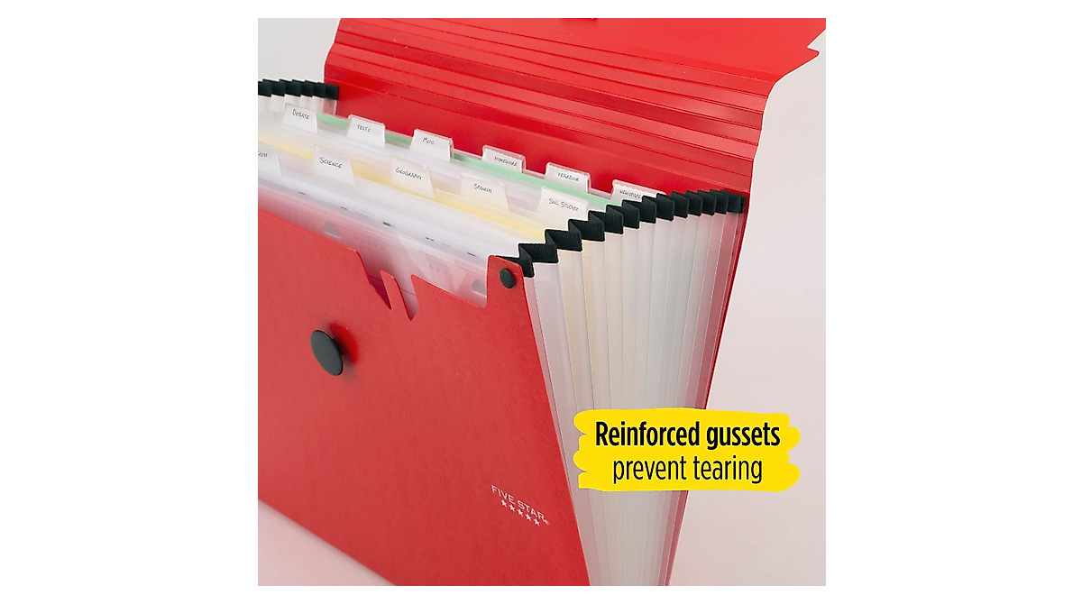 Durable 13-Pocket Expanding File Folder for Office & School