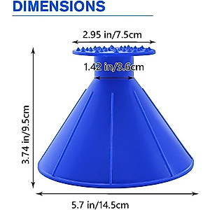 Car Ice Scrapers,Snow Scraper,Magical Ice Scrapers for Car Windshield,4 Pcs Portable Multifunctional Snow Remover Wiper,Upgrade 2-in-1 Refueling and Deicing Removal,Universal for Bus, Truck, SUV