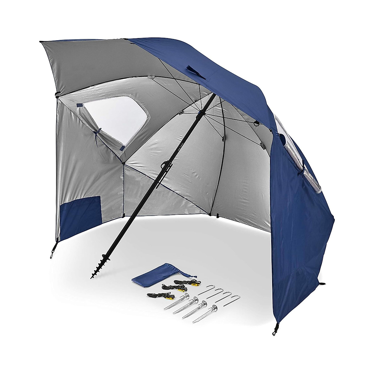 Sport-Brella Premiere XL UPF 50+ Umbrella Shelter for Sun and Rain Protection (9-Foot, Blue)
