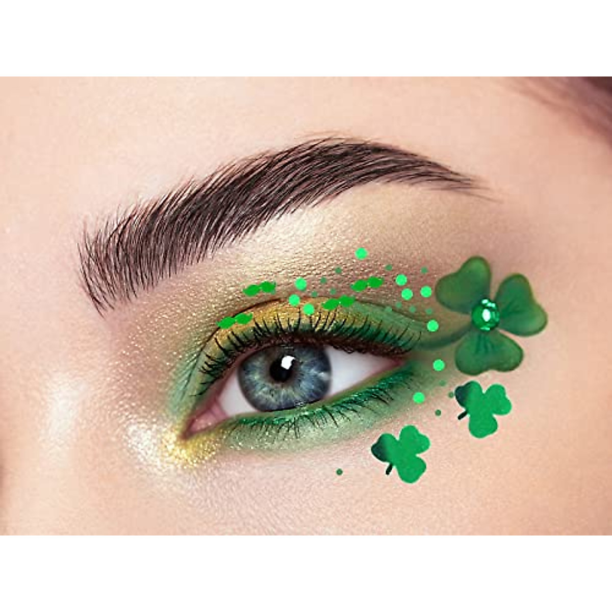 Estivaux 1000 Pieces St. Patrick's Day Confetti for Table Decorations, Irish Shamrock Confetti Decorations Glitter Green Stars Confetti Leprechaun Hat Table Confetti for Saint Patrick's Day Party Decor Favors