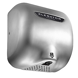 XLERATOR XL-SBX Automatic High Speed Hand Dryer with Brushed Stainless Steel Cover and 1.1 Noise Reduction Nozzle, 5.5 A, 277 V
