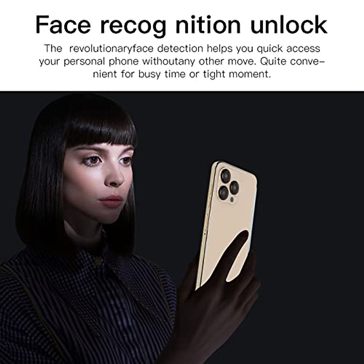 iP13 Pro Unlocked Smartphone for 11, 6.2 FHD Unlocked Cell Phone, Face Unlock, 4GB 64GB, Dual SIM, 7000mAh, Dual Camera, T Mobile,for Support (Gold)