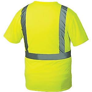 Pyramex RTS21 Series Moisture Wicking T-Shirt Hi-Vis Lime Size Large