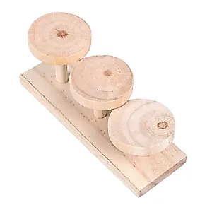 Hamster Platform Toy, Small Pet Wooden Platform Rat Climbing Chew Toy Rodent Ladder Bridge Wooden Hamster Playground Platform for Cage Accessories