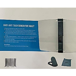 Cant Touch! Anti-Touch Screen Cover for Tablet For Baby and Pets - Easily Strap the adjustable Clear Cover onto the iPad or Tablet to Prevent Any Buttons Being Pressed, Works With Most ModelsPouch +