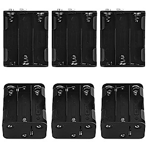 WMYCONGCONG 5 Pack 6 x 1.5V AA Battery Holder with Connector and Hard Plastic Housing T Type Wire (6AA)
