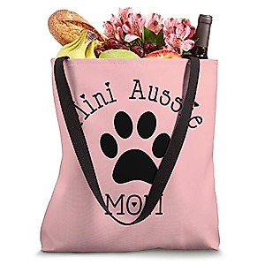 Mini Aussie Mom Black Paw Australian Shepherd Dog Owner Tote Bag
