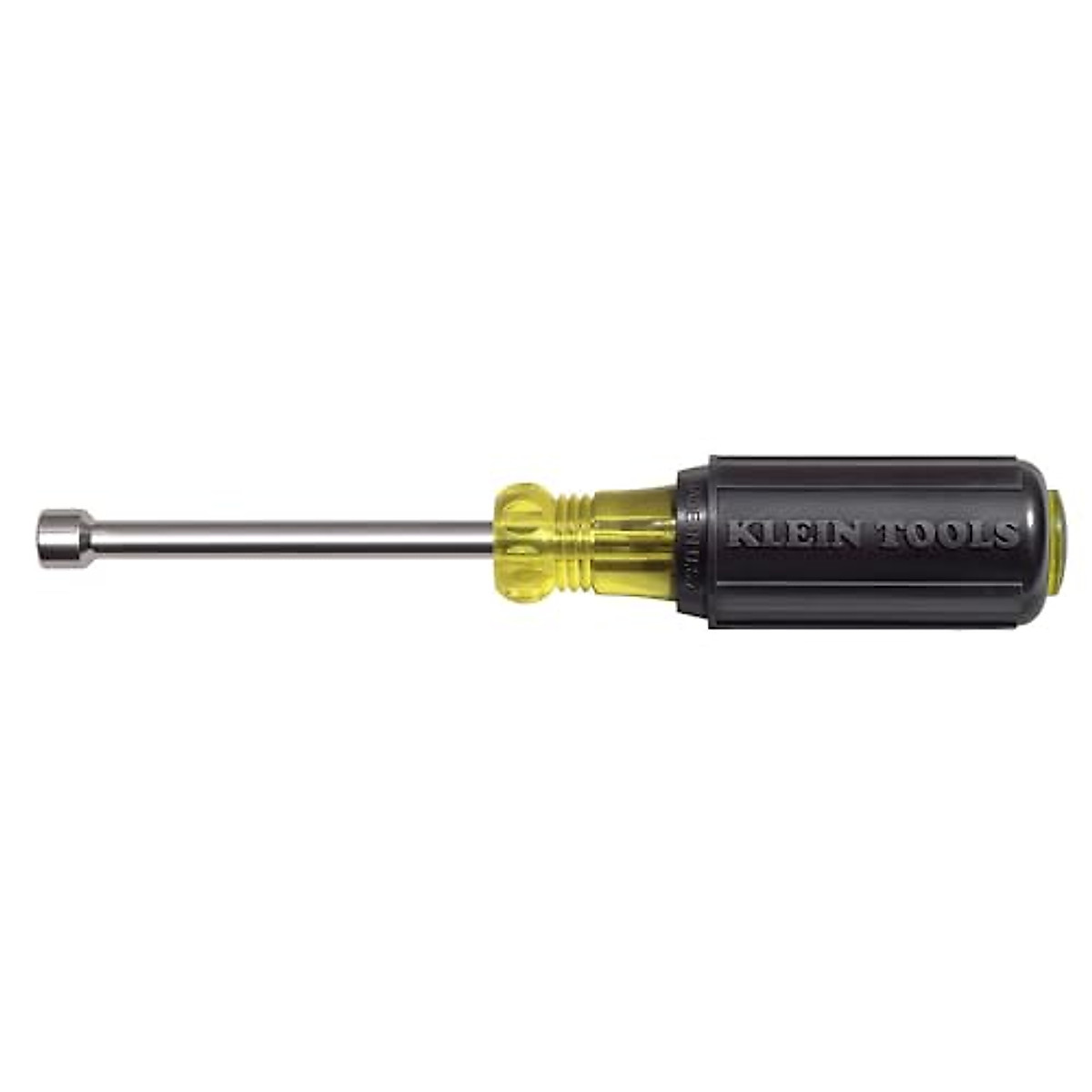 Klein Tools 630-1/4M Nut Driver, 1/4-Inch Magnetic Tip Nut Driver with 3-Inch Hollow Shaft, Cushion Grip Handle