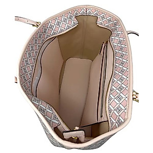 Tory Burch Geo Logo Top Zip Tote