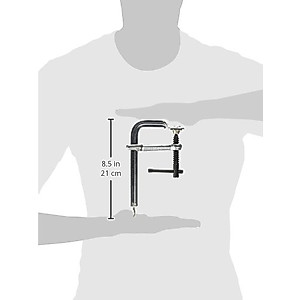 Light Duty Utility Clamp, 4.5" Capacity, 500 LB Clamping Pressure, 5/8"-5/16" Rail Size, 3-1/4" Throat Depth, 5/16-18" Tapped Hole, UD45, Strong Hand Tools