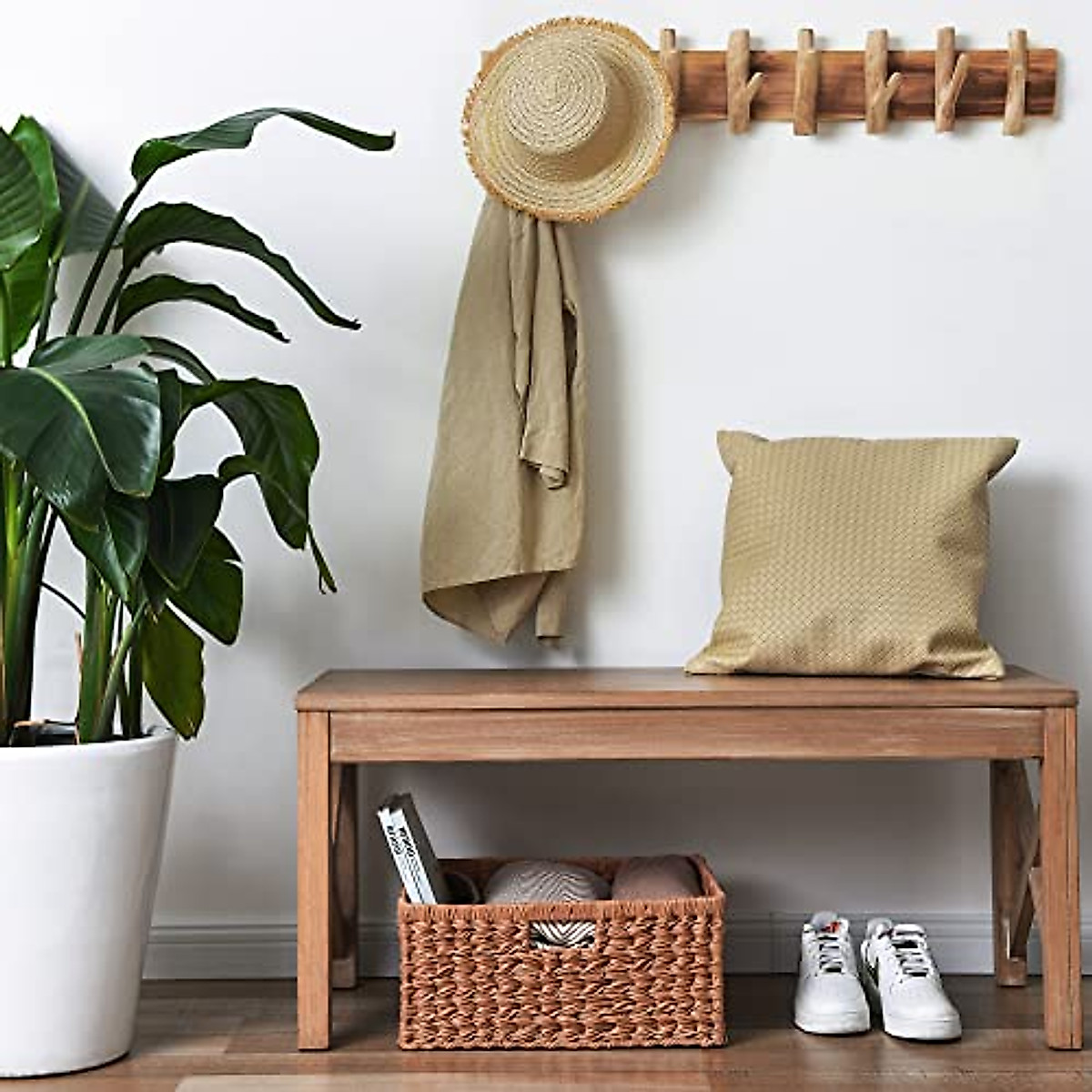 GRANNY SAYS Bundle of 1-Pack Jumbo Woven Storage Baskets & 2-Pack Small Shelf Storage Baskets