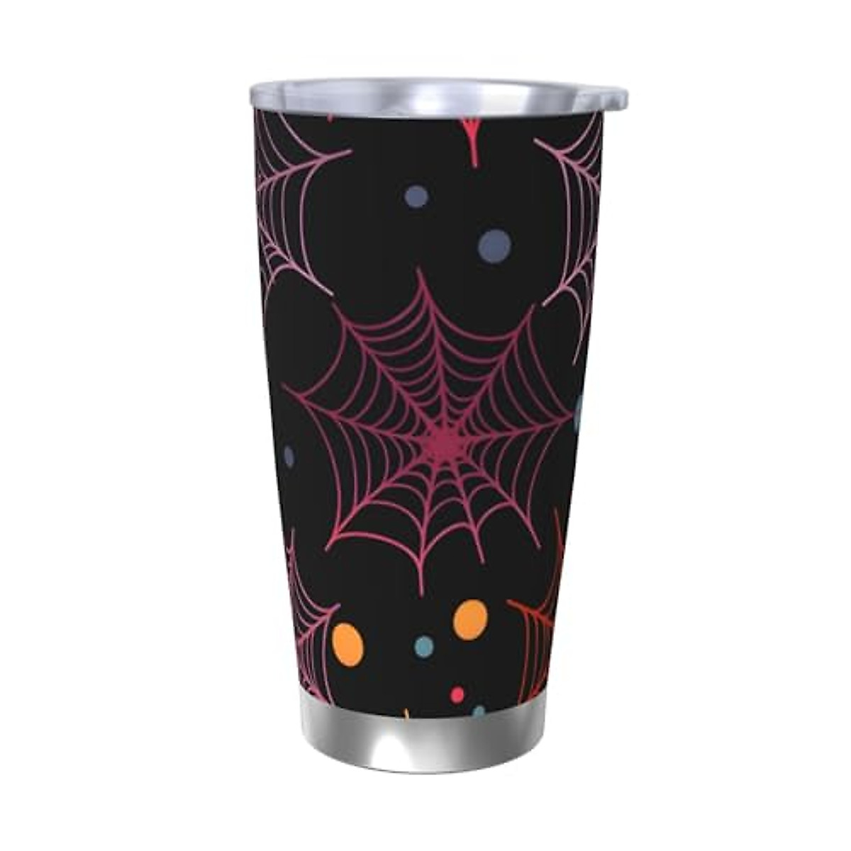AYCZN Galaxy Cobweb 20 OZ Tumbler Stainless Steel Travel Coffee Mug, Halloween Spider Web Insulated Water Bottle with Lid and 2 StrawsLeakproof Thermal Cup