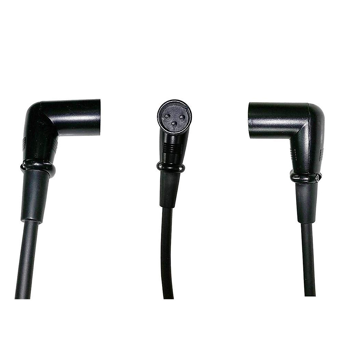 Right Angle XLR Cable, DMX Cable 3ft, 90-Degree XLR Male to Female, Balanced Microphone Cables