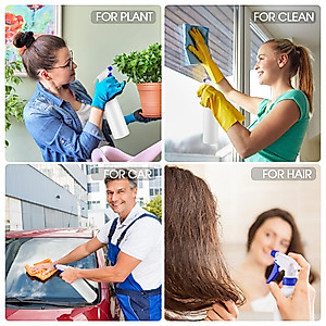 Tioncy 12 Pcs 17 Oz Plastic Spray Bottle Adjustable Spray Bottles Leak Proof Empty Water Bottle Refillable Spray Bottles for Cleaning Solution, Planting, Pet, BBQ, Bathroom, Kitchen (Blue)