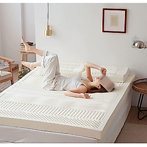 BIRJXVTO 100% Natural Latex Mattress, Thick Soft Mattress Topper Portable Relieves Pressure, Organic Latex Mattress Cover,4in,80x200cm(31x79in)