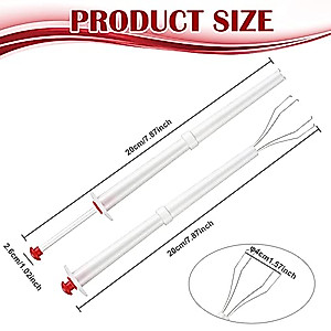 Set of 4 Pickle Picker Stainless Steel and Plastic Pickle Pincher 8 Inch Deluxe Pickle Grabber Tool Pickle Jar Fork for Kitchen Food Olive Pepper, White