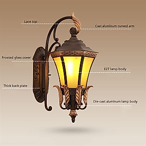 Sggainy Retro Outdoor Aisle Home Garden Terrace Door Wall Lamp Glass Wall Lantern Mount Mounted Lights Wall Sconces Reading Lamp for Industrial Farmhouse Hardwired Porch Headboard Vanity