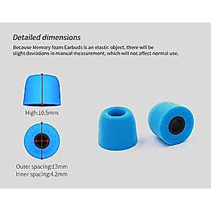 CCA Memory Foam Earbud Tips Soft&Bouncy Premium Replacement EarphoneTips（3 Pairs）