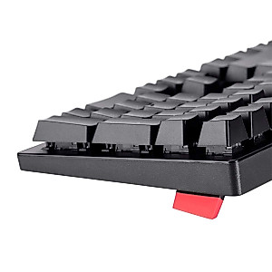 Dark Matter by Monoprice Aether Optical Mechanical Gaming Keyboard - LightStrike LK Red, RGB, IP57 Rated, Aluminum, Wired