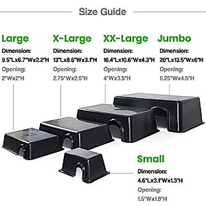 Reptile Hide Box for Snake, Gecko, Lizard Hideout Small Animal (Large)…
