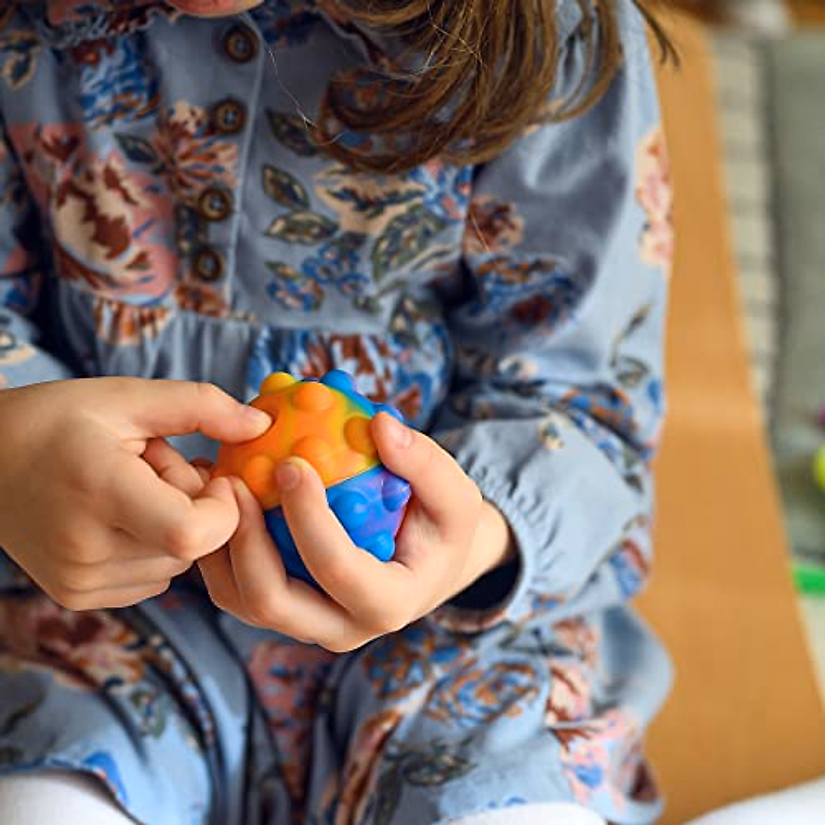 Nutty Toys Sensory Pop It Ball - Large 3D Fidget Popit, Top Stress & Anxiety Relief Gadget for Kids & Adults 2023, Unique Teen & Toddler Easter Basket Stuffer Present Idea, Best Tween Boy & Girl Gifts