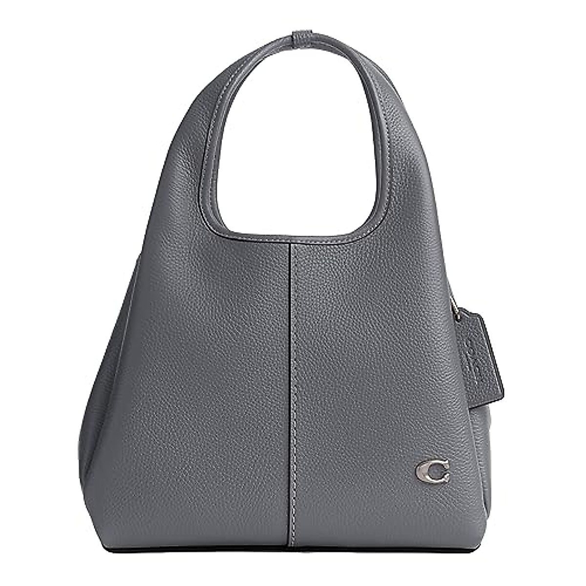 COACH Polished Pebble Leather Lana Shoulder Bag 23, Grey Blue