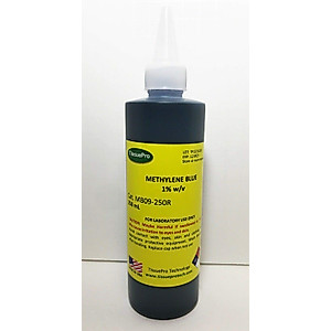Tissue Pro- Methylene Blue 1% Aqueous Solution, Pharmaceutical Grade Stain, Redox Indicator for Labs, Microscopy and Other apps, 250mL, Dispensing Cap