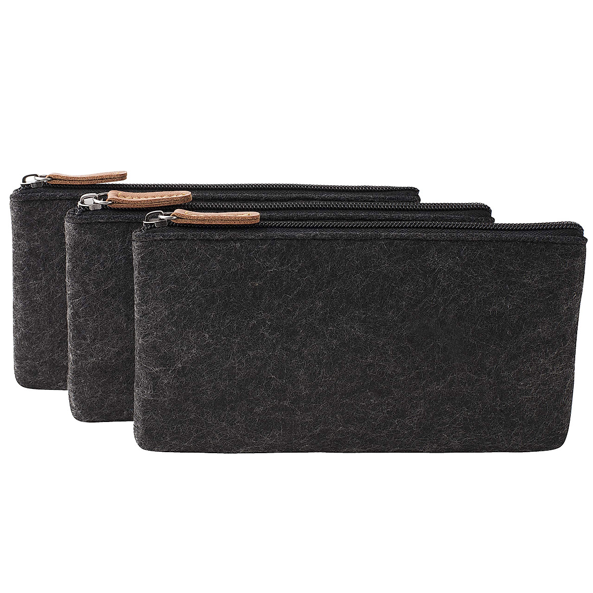 Mr. Pen- Pencil Case, Pencil Pouch, 3 Pack, Blue, Felt Fabric Pencil Case, Pen Bag, Pencil pouch Small, Pen Case, School Supplies, Pencil Case, Pencil Bags, Pen Pouch, Pencil Pouches with Zipper