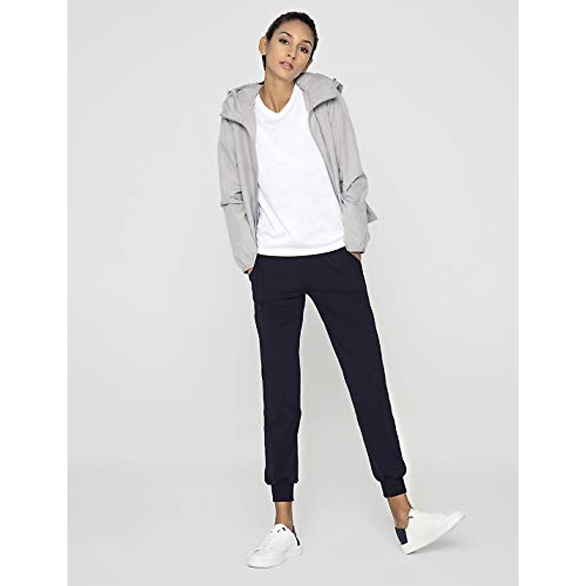 AJISAI Women’s Joggers Pants Drawstring Running Sweatpants with Pockets Lounge Wear Black M