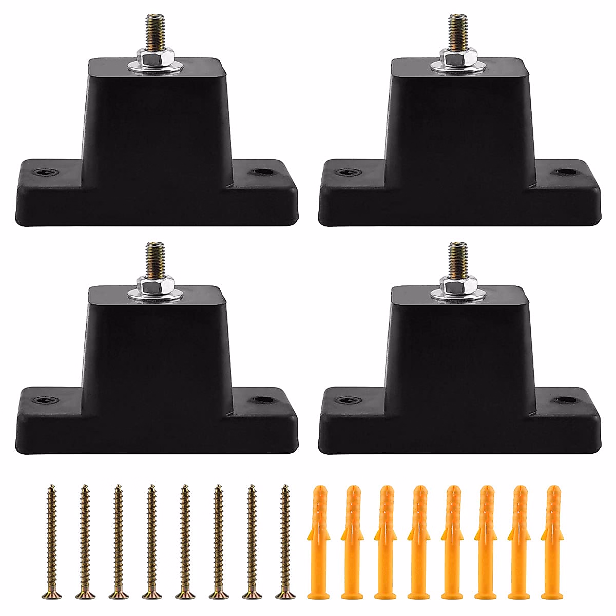 Enenes Rubber Vibration Isolator Mounting Bracket, 4Pack Air Conditioner Mounting Bracket, Mini Split Shock Absorbing Pads Stands for Outdoor Ductless Mini Split Air Conditioner Condensers