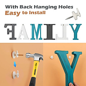 Solution4Patio Wooden Love Decorative Signs with Back Hanging Holes, Freestanding Cutout Words Table Centerpiece, Rustic Letters for Living Room, Home Decor #D306A00