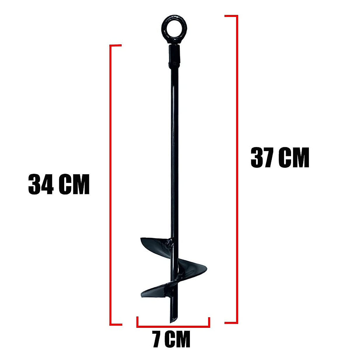 Ground Anchors Screw in 15 Inch Set of 4 Tent Stakes Heavy Duty Trampoline Anchor Kit Earth Anchor Swing Set Anchors for Metal Swing Set Trampoline Anchors High Wind Black