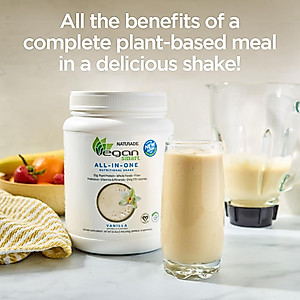 Vegansmart Naturade Plant Based Vegan Protein Powder - All-in-One Nutritional Shake Protein Blend - Gluten Free & Non-GMO - Vanilla - 2 Pack (30 Servings)