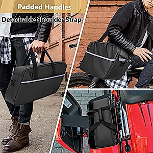 HODRANT Waterproof Motorcycle Saddlebag Cooler Bag, Insulated Side Bag Cooler Inserted for Motorcycle Travel, Compatible with Harley Davidson 1993-2022 Touring Hard Saddlebag, 1 Bag Only