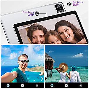Tablet 10 inch Android Tablets丨WeTap Android 12 Tablet, 3GB RAM 64GB ROM, 2MP+8MP Camera, 1280x800 IPS Google Tablets, Quad-Core Processor Tablets, Wi-Fi Bluetooth 5000mAh Long Lasting Battery Silver