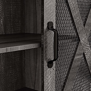 TOLEAD Farmhouse TV Stand for 65 inch TV Farmhouse Entertainment Center with Sliding Barn Doors Console Storage Cabinet for Living Room, Bedroom Grey