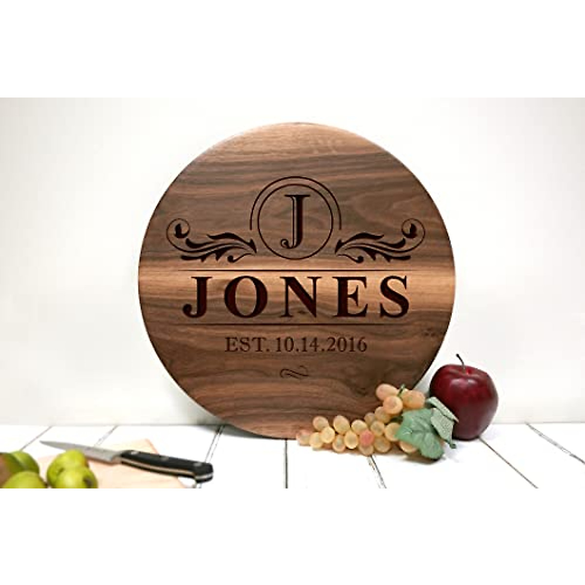 Straga Handmade 15" Sign Personalized Classic Initial Name Design #202-Wedding & Anniversary Gift for Couples-Housewarming & Closing Present- Appreciation-Award-Gift for Parents-Wife-Husband