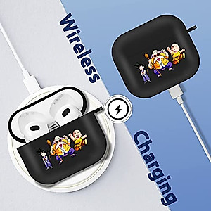 Anime Pattern Designed for AirPods 3rd Case Cover 2021,Cute Anime Soft TPU Shockproof for AirPods 3 Protection Case Cover with Keychain,Gift for Boys and Girls (Anime 03)