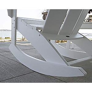 POLYWOOD MNR10BL Modern Adirondack Rocker, Black