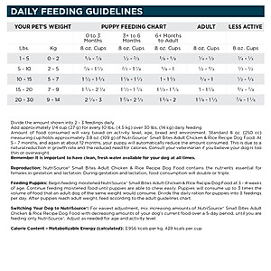 NutriSource Adult Dry Dog Food, Small Bites, Chicken and Rice, 12LB