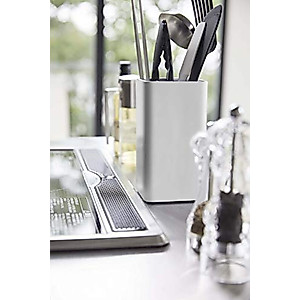 Yamazaki Home Organizer Kitchen Steel | Utensil Holder, One Size, White
