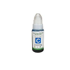 Vivid Colors Refill Ink Bottles for Use Cn Mega Tank printers G3200 G1200 GI-290 GI-190 GI-490 GI790 GI-890 GI-990 GI290- Cyan G Series Ink