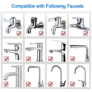 MOSELNY Sink Faucet Sprayer Attachment,Sink Shower Sprayer Attachment Set To Tub Faucet,ON/OFF Shower Head with (5 adapters),Sink Extension Hose Sprayer for Laundry Bathroom Kitchen