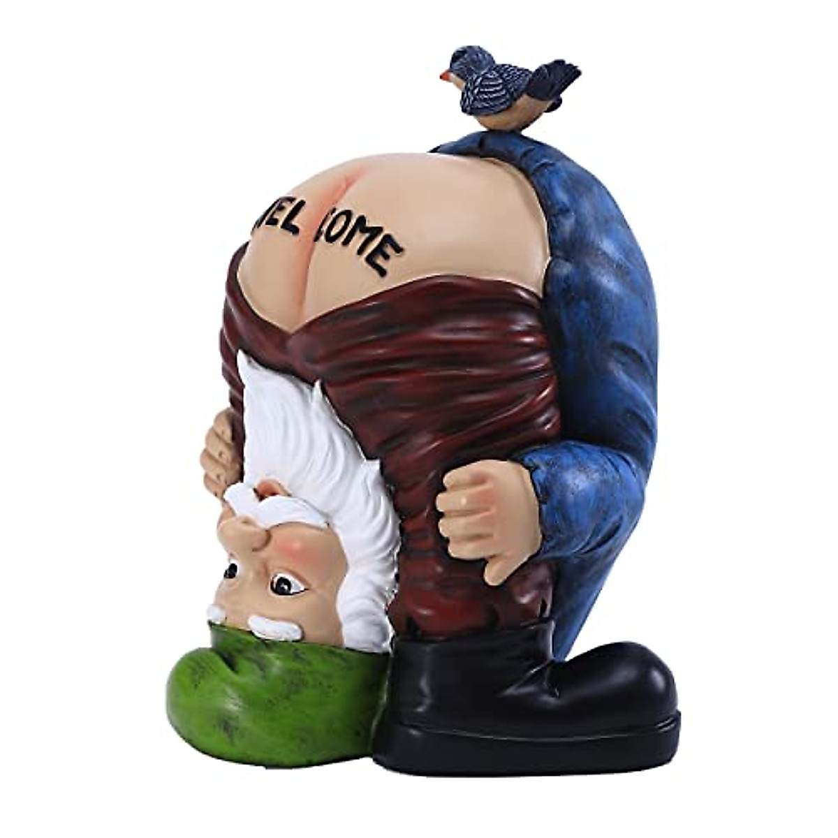 RINPOX Dwarf Yard Decoration Outdoor - Inverted Welcome Dwarf Resin Garden Statue, Outdoor Patio Decoration for Garden, Yard and Lawn