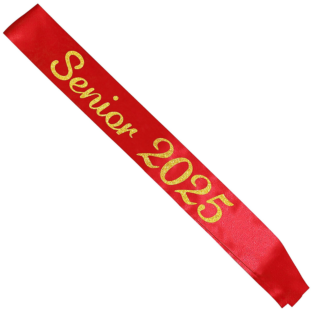 Red Senior 2025 Satin Sash - 2025 Graduation Sash - Finally Graduated - Senior Cheer Sash - Cheerleader Sash - Competition Sash