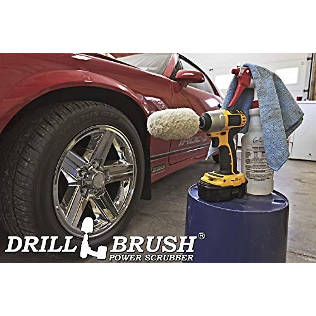 Drill Brush - Soft - Cotton - Cone - Buffer Polisher - Car Buffer - Buffing Wheel - Polisher - Metal - Chrome - Stainless Steel - Aluminum - Titanium - Glass - Wood - Buffer - Wheels - Rims - Engine