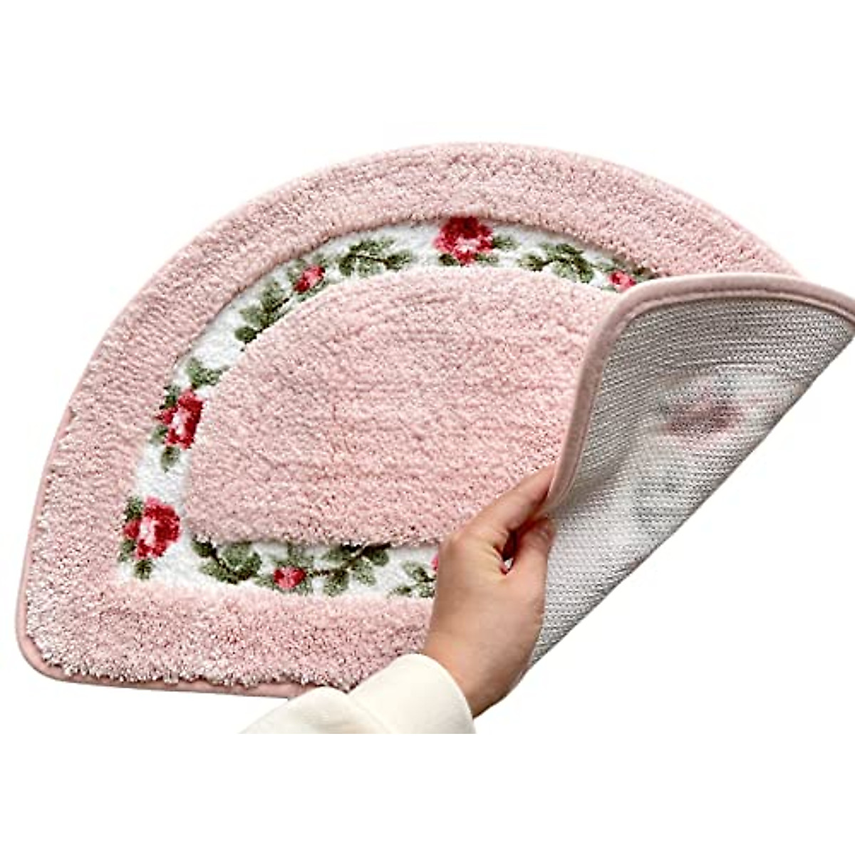 Nice Rose Flower Area Rugs Soft Non Slip Absorbent Bath Mat Bathroom Rugs Door Mat Kitchen Mat 15.74 x 23.62 Inch