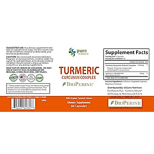 PureNature Turmeric Curcumin Extract Complex (1 Bottle)