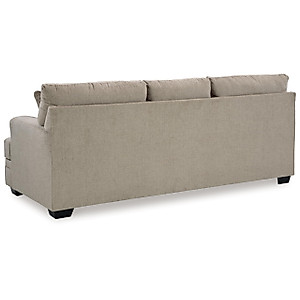 Signature Design by Ashley Stonemeade Contemporary Sofa Sleeper with Folding Gel Memory Foam Mattress, Reversible Cushions and 4 Accent Pillows, Queen, Light Brown