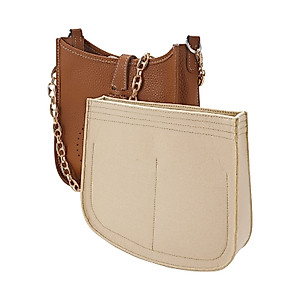 LOUKAYCCI Purse Insert Organizer for Hermes Evelyne 29 Bag, Premium Purse Felt Insert (E29, Beige)
